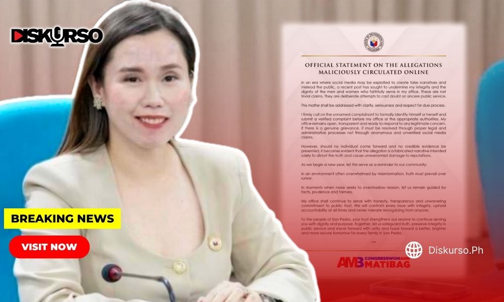 Congresswoman Matibag pushes back against online allegations, calls for ...