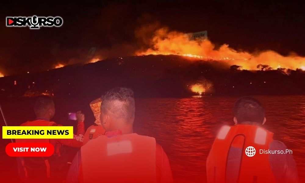 Grass fire on Taal Volcano Island raises safety concerns | Diskurso PH