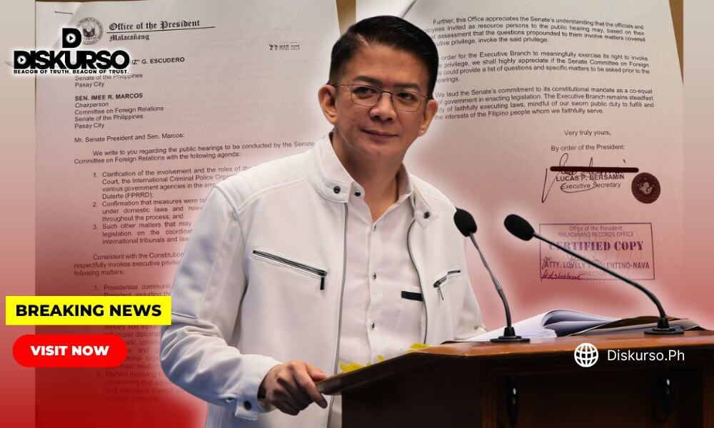 Malacañang, gumamit ng executive privilege bago ang pagdinig sa Senado; Escudero nagbabala laban ...