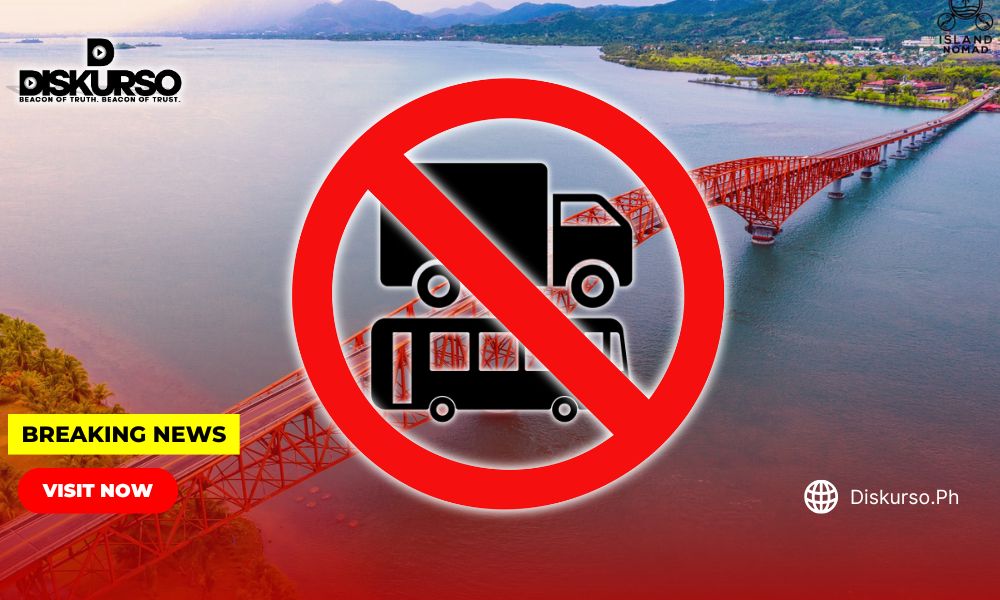 Banta sa kaligtasan: San Juanico Bridge isinara sa mga truck at bus ...