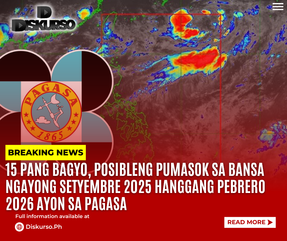 15 pang bagyo, posibleng pumasok sa bansa ngayong Setyembre 2025 ...