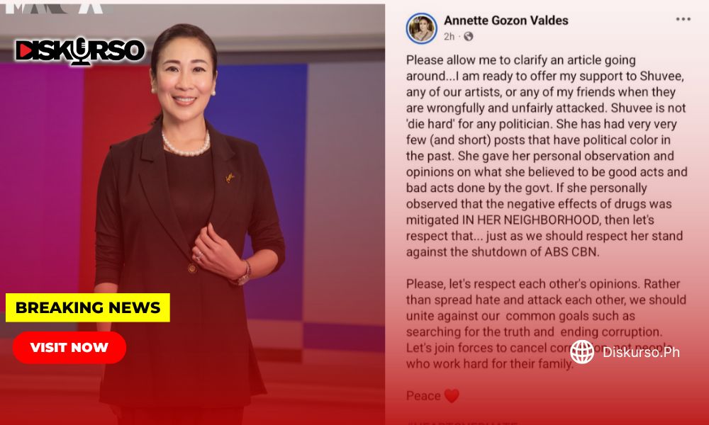 Annette Gozon, ipinagtanggol si Shuvee laban sa political attacks ...