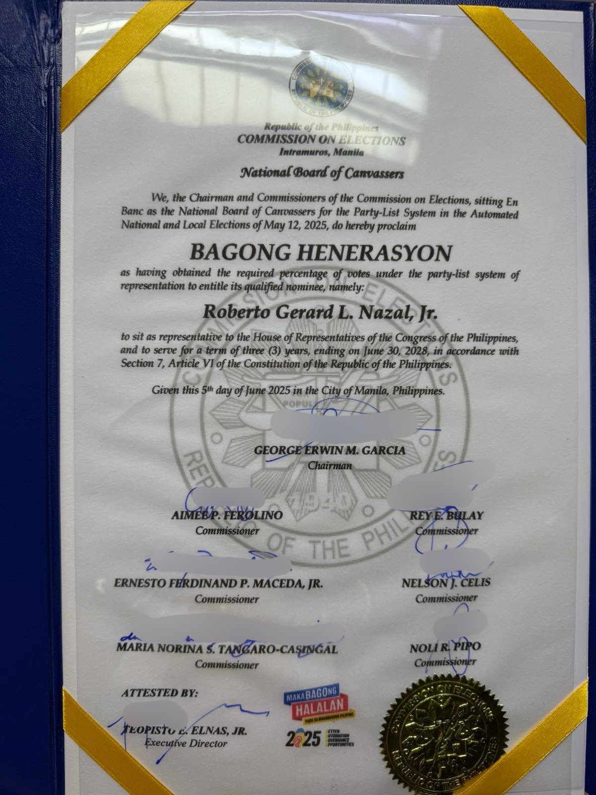 Bagong Henerasyon Party List, Sila ay Iprinoklama na sa Wakas ...