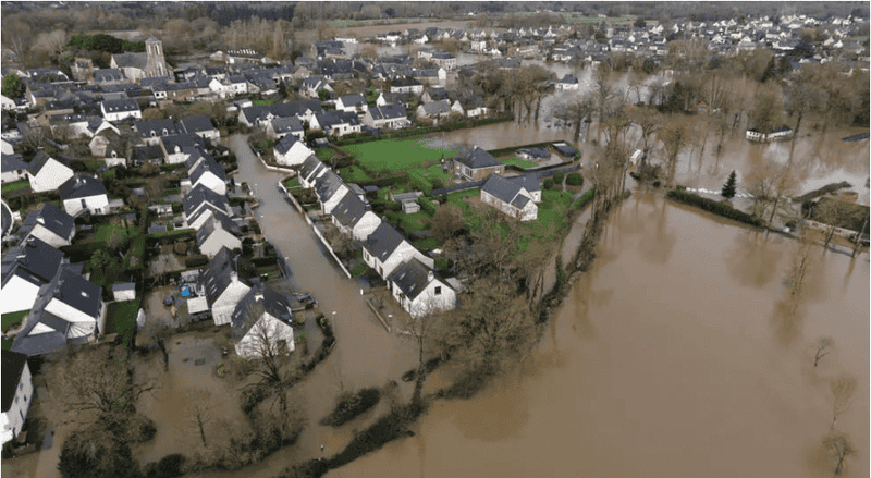 Matinding Pagbaha sa Kanlurang France Dahil sa Sunod-sunod na mga Bagyo ...