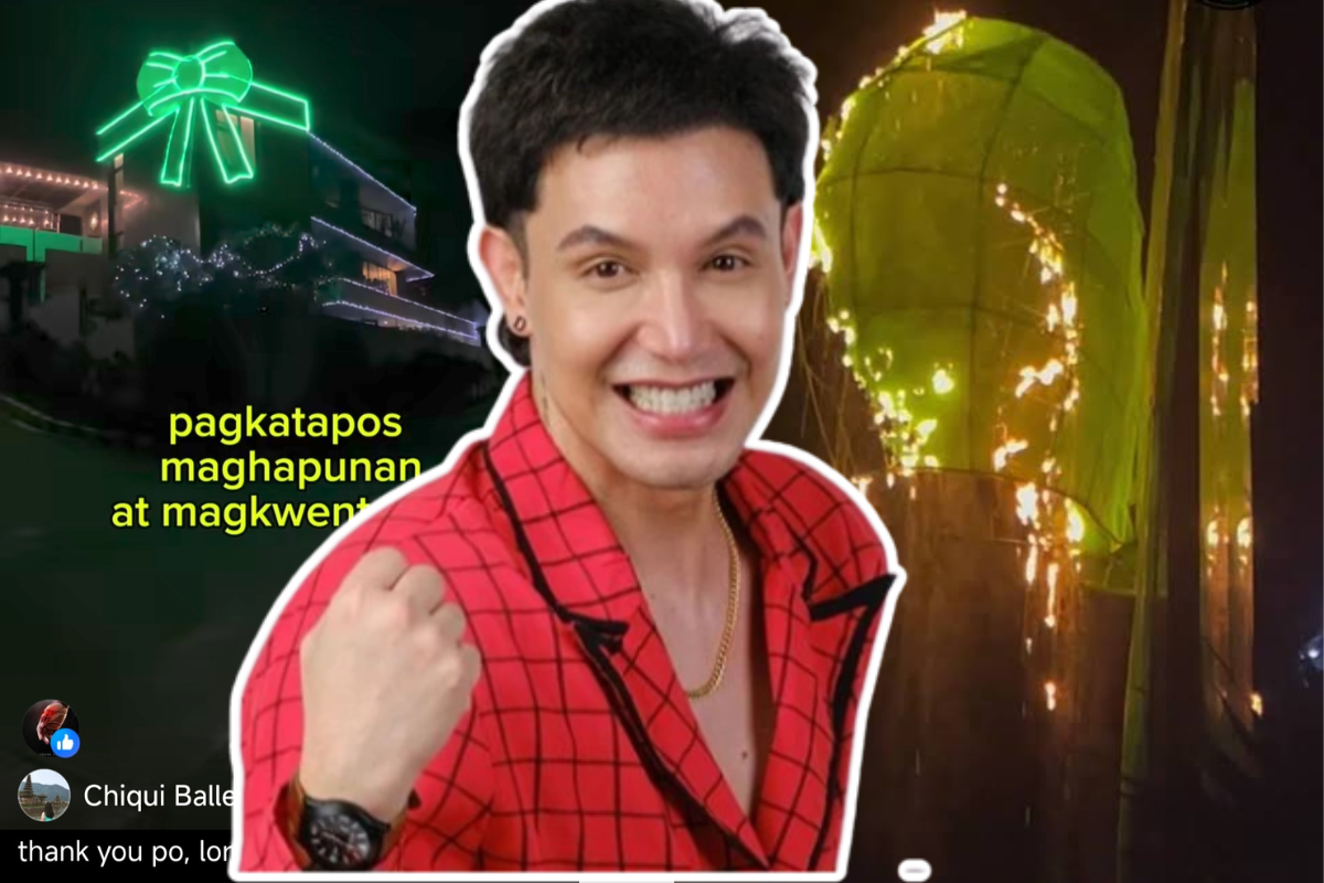 Giant Christmas ribbon sa bahay ni Paolo Ballesteros, nagliyab ...