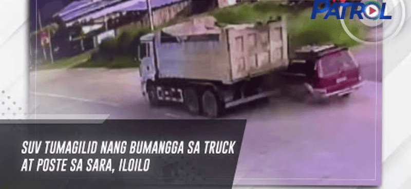 SUV tumagilid matapos bumangga sa truck, poste sa Iloilo | Diskurso PH